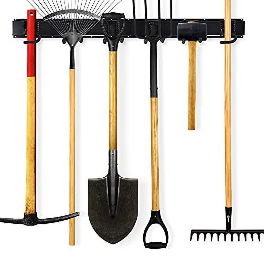 Garage Tool Organizer Wall Mount Rack - Yard Tools Storage Hooks ...