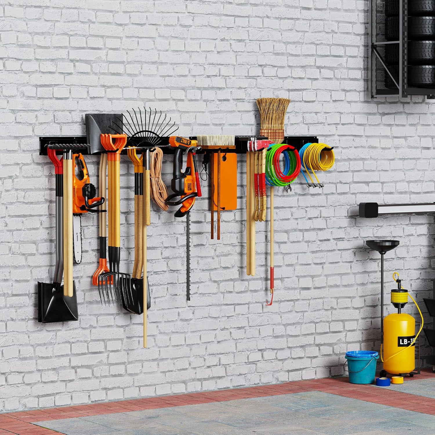 Garage Tool Organizer Wall Mounted, Adjustable Garden Tool Organizer ...