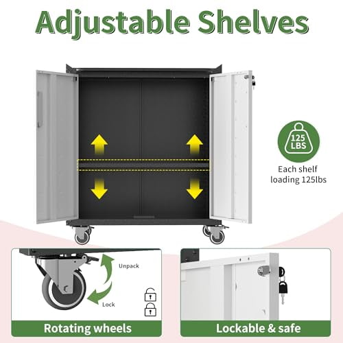 Garage Tool Storage Cabinet,Mobile Heavy Duty Metal Tool Chests ...