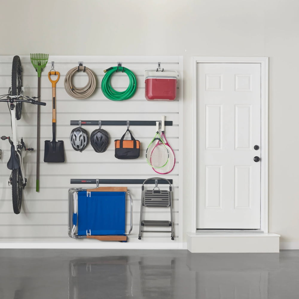 Garage Wall Storage Panels - 4'x1' PVC Slatwall System with Deep ...