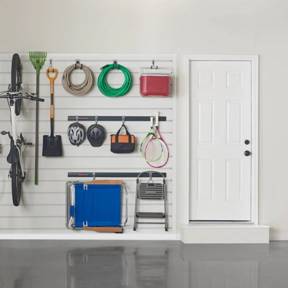 CrownWall Slatwall System: PVC Garage Organizer Wall Mount, 8’ x 4 ...