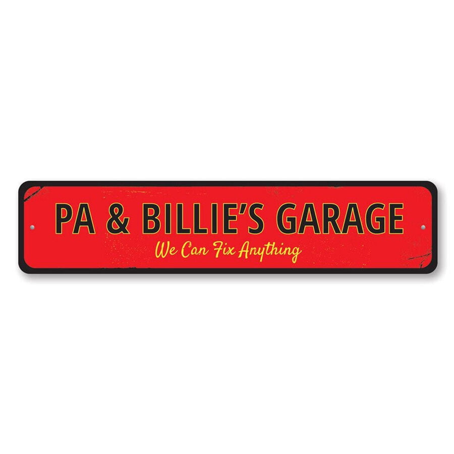 Garage We Can Fix Anything Sign Mechanic Name Metal Decor Sign Size: 4 ...