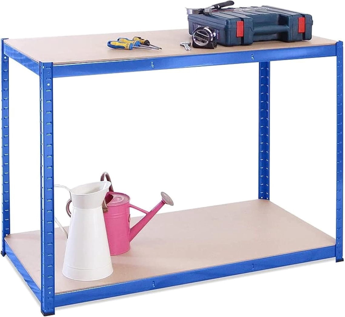 Garage Workbench & Shelving: 35 high x 47 Wide x 24 deep | Heavy Duty ...