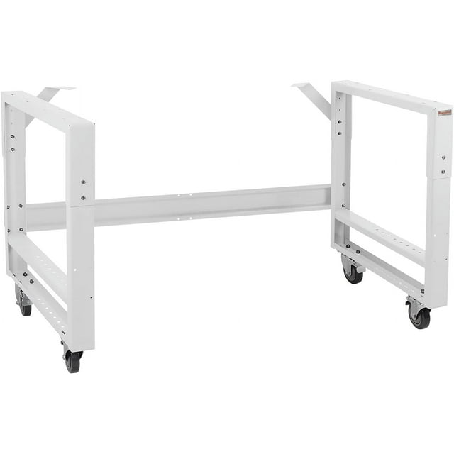 Garage Workbench Table Frame with Casters - 26" Depth - 56" Back ...