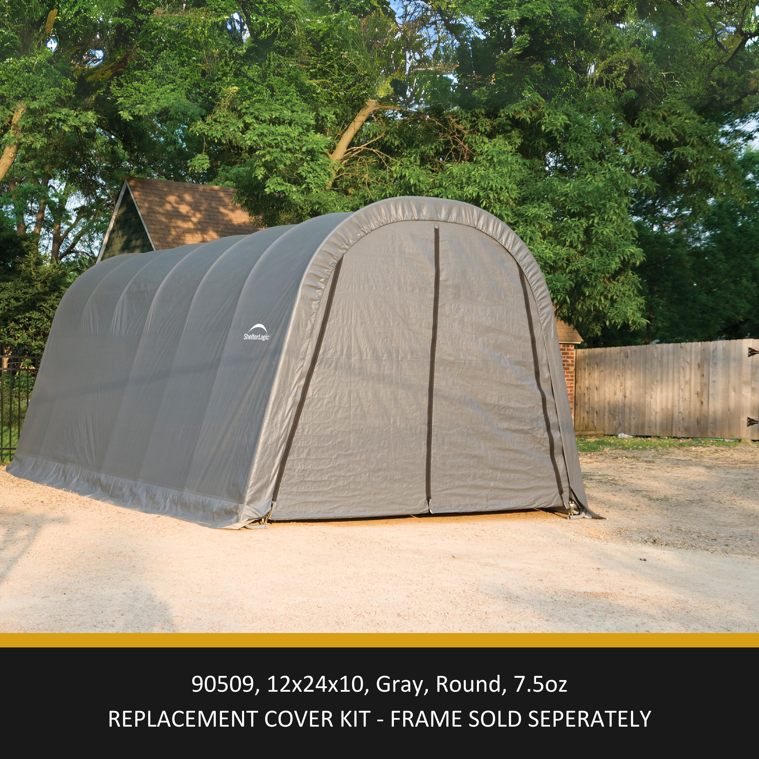 Portable Shed Storage Building: Garage-in-a-Box 12x24x8ft RoundTop ...
