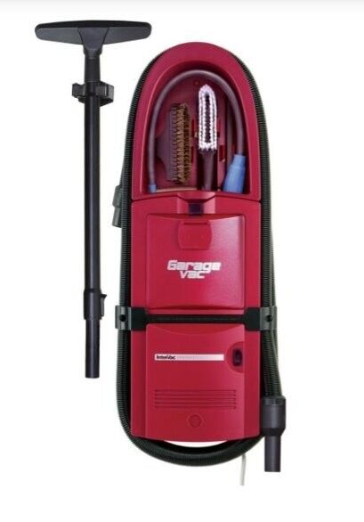 GarageVac by InterVac Design-Wall Mount Garage Vacuum w/ Tools- Maroon ...