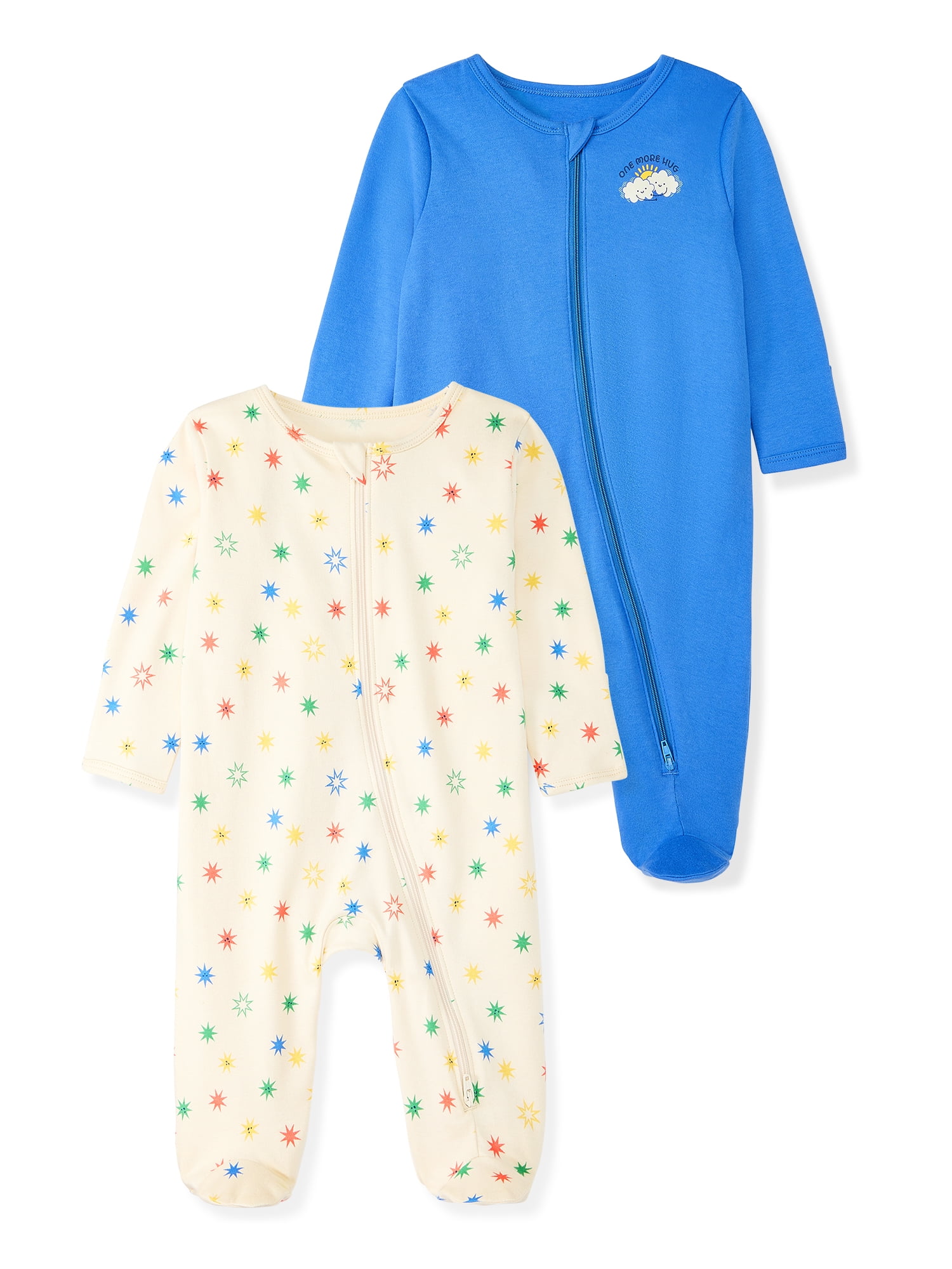 Garanimals Baby Boy Cotton Footed Sleep & Play Pajamas, Graphic Prints ...