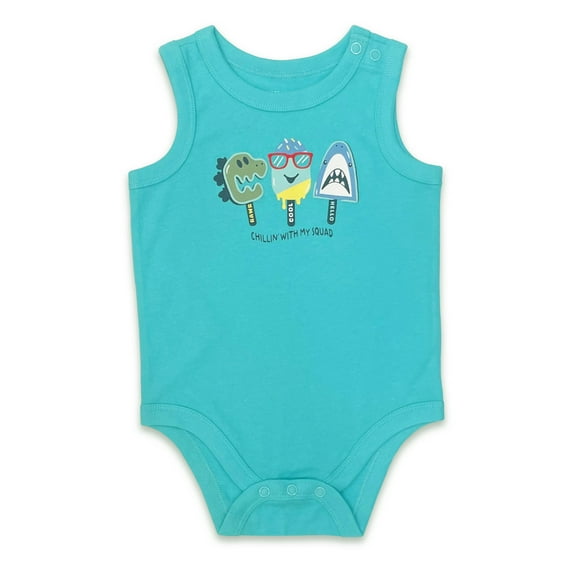 Garanimals Baby Boy Graphic Jersey Tank Bodysuit, Sizes 0-24 Months - Walmart.com