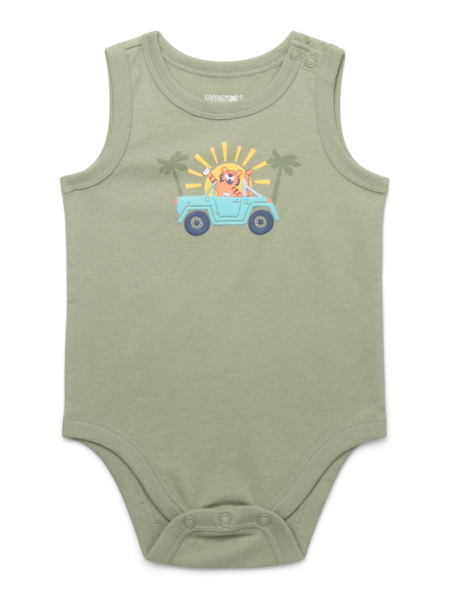 Garanimals Baby Boy Graphic Jersey Tank Bodysuit, Sizes 0-24 Months - Walmart.com
