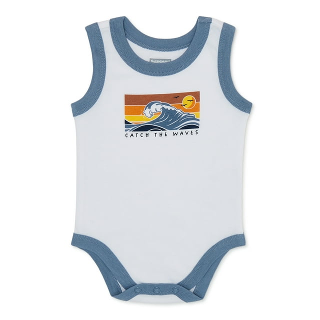 Garanimals Baby Boy Graphic Tank Cotton Bodysuit, Sizes 0-24 Months - Walmart.com