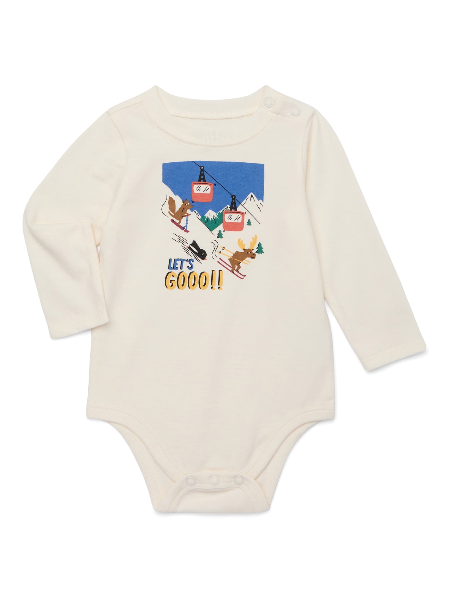 Garanimals Baby Boys Holiday Graphic Print Bodysuit with Long Sleeves, Sizes 0-24M - Walmart.com