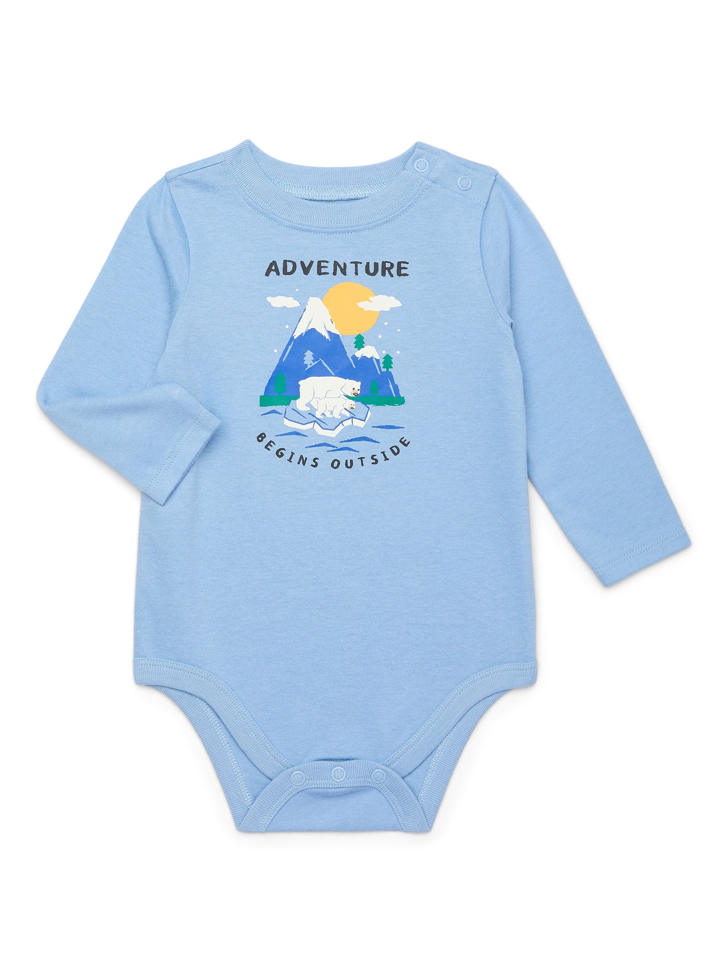 Garanimals Baby Boys Holiday Graphic Print Bodysuit with Long Sleeves, Sizes 0-24M - Walmart.com