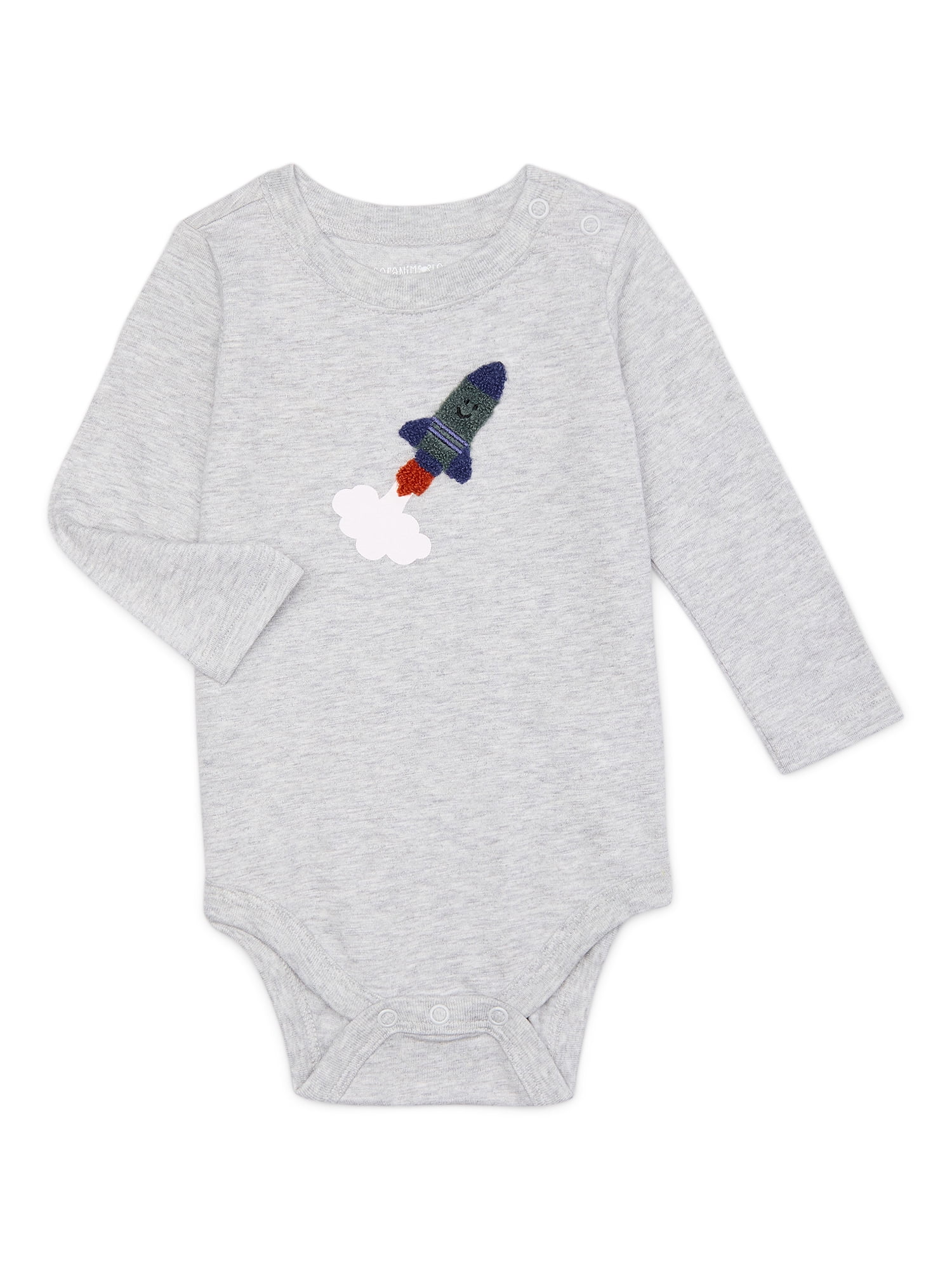 Garanimals Baby Boy Long Sleeve Slub Jersey Bodysuit, Sizes 0-24 Months - Walmart.com