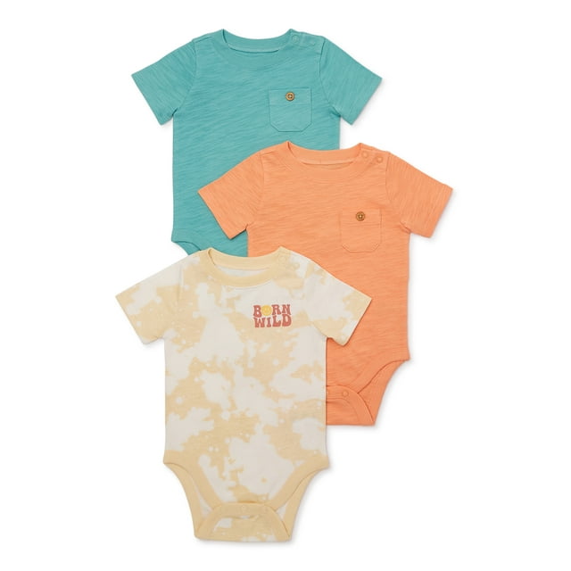Garanimals Baby Boy Short Sleeve Bodysuit Multipack, 3-Pack, Sizes 0-24 Months - Walmart.com
