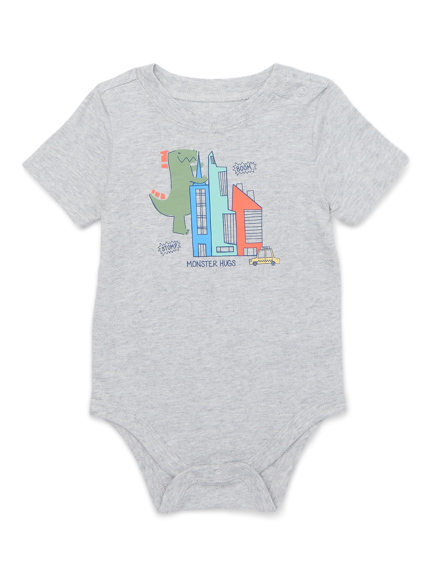 Garanimals Baby Boy Short Sleeve Brushed Jersey Graphic Bodysuit, Sizes 0-24 Months - Walmart.com