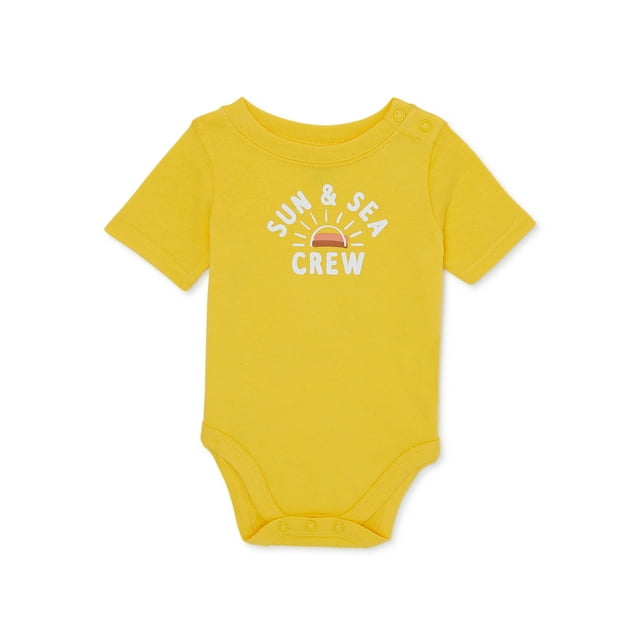 Garanimals Baby Boy Short Sleeve Graphic Cotton Bodysuit, Sizes 0-24 Months - Walmart.com