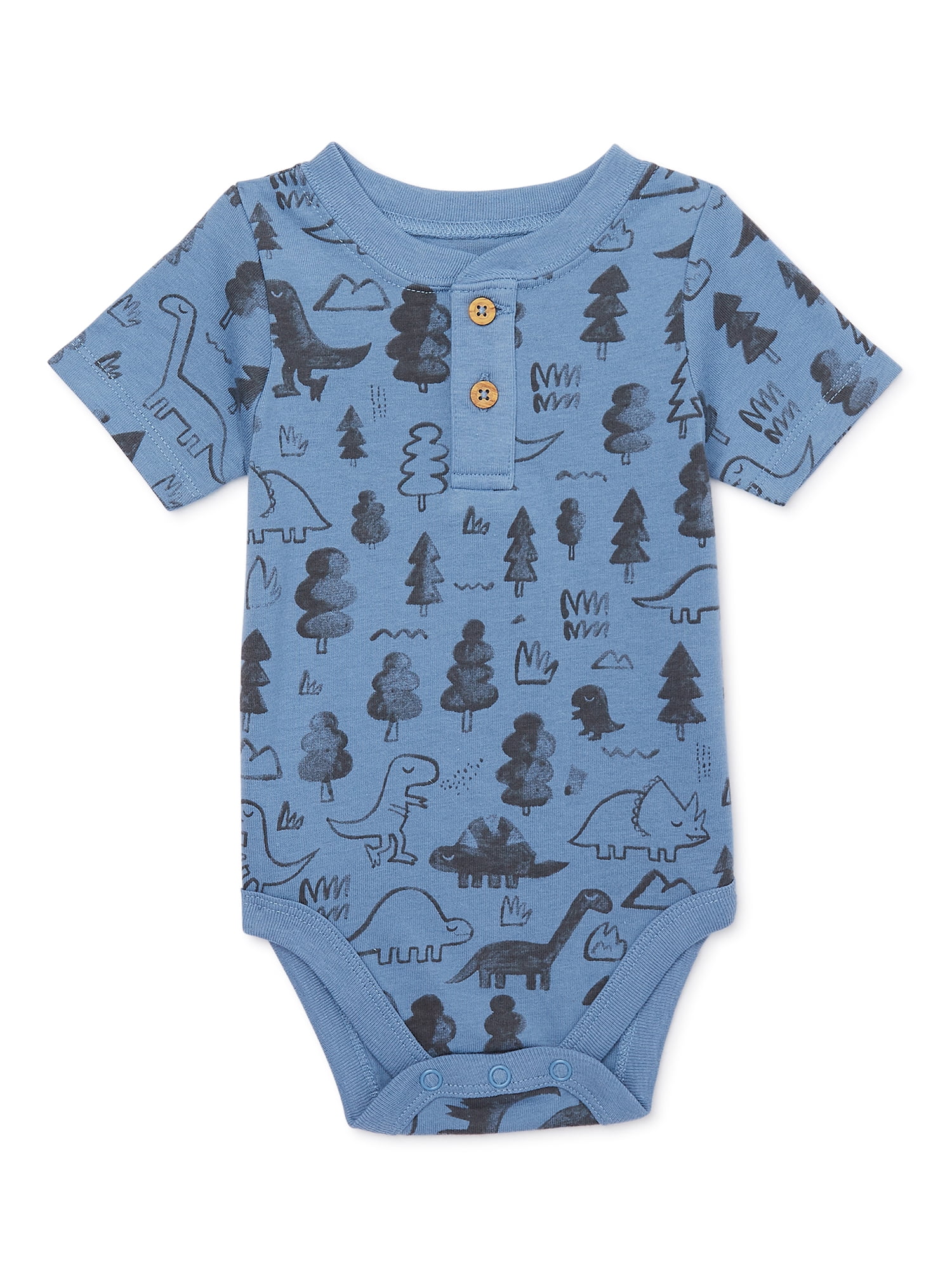 Garanimals Baby Boy Short Sleeve Henley Bodysuit, Sizes 0-24 Months - Walmart.com