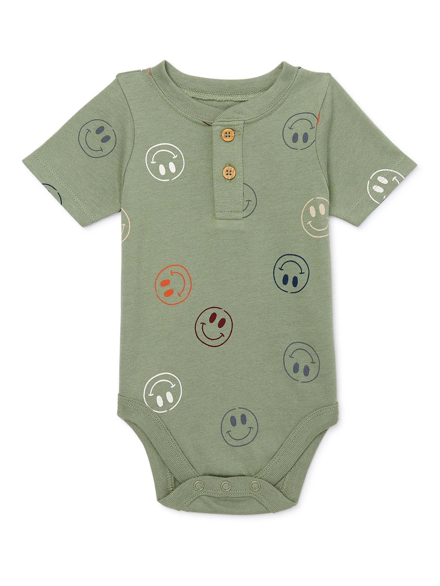 Garanimals Baby Boy Short Sleeve Henley Bodysuit, Sizes 0-24 Months - Walmart.com