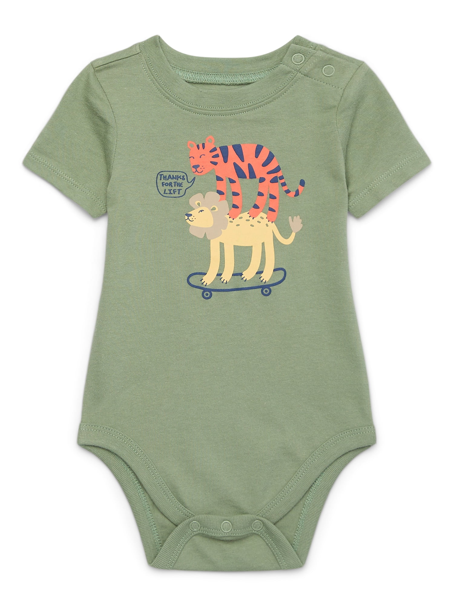 Garanimals Baby Boy Short Sleeve Bodysuit - Sizes 0-24 Months - Walmart.com