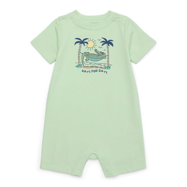 Garanimals Baby Boy Short Sleeve Jersey Graphic Romper, Sizes 0-24 Months - Walmart.com