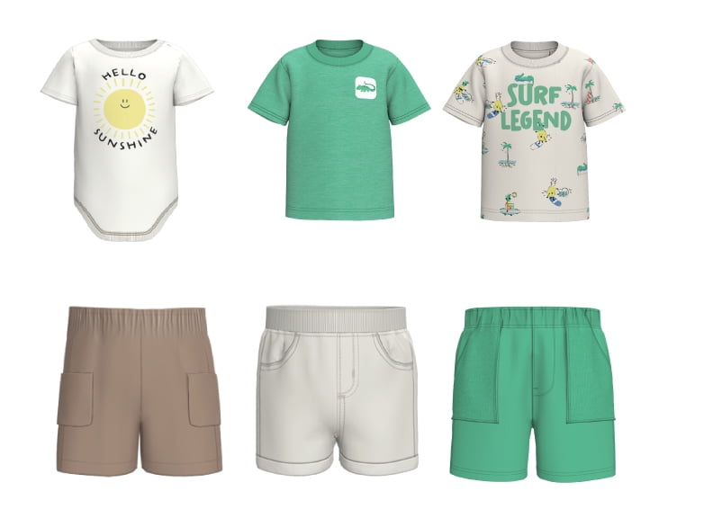 Garanimals Baby Boy 6-Piece Mix and Match Outfit Set, Sizes 0-24 Months ...