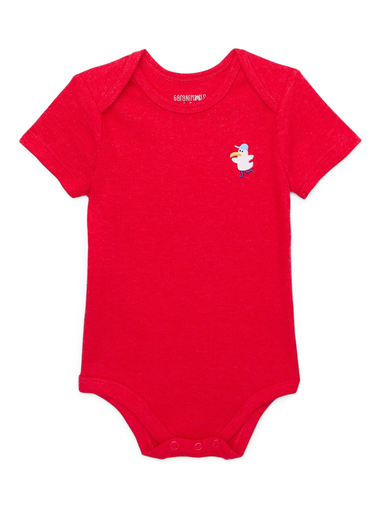 Garanimals Baby Boy Short Sleeve Ribed Bodysuit with Embroidery, Sizes 0-24 Months - Walmart.com