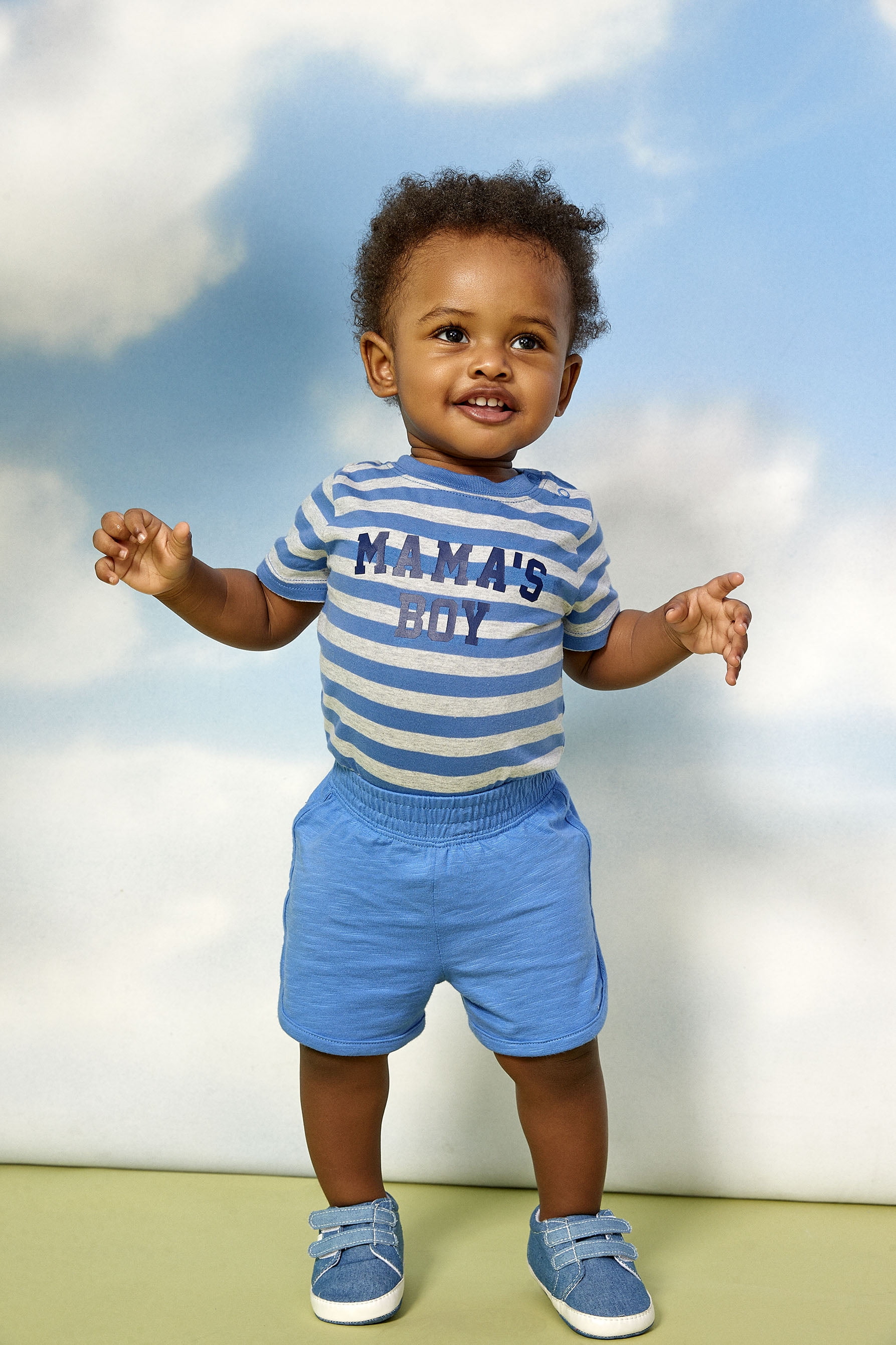 Garanimals Baby Boy Short Sleeve Stripe Graphic Bodysuit, Sizes 0-24 ...