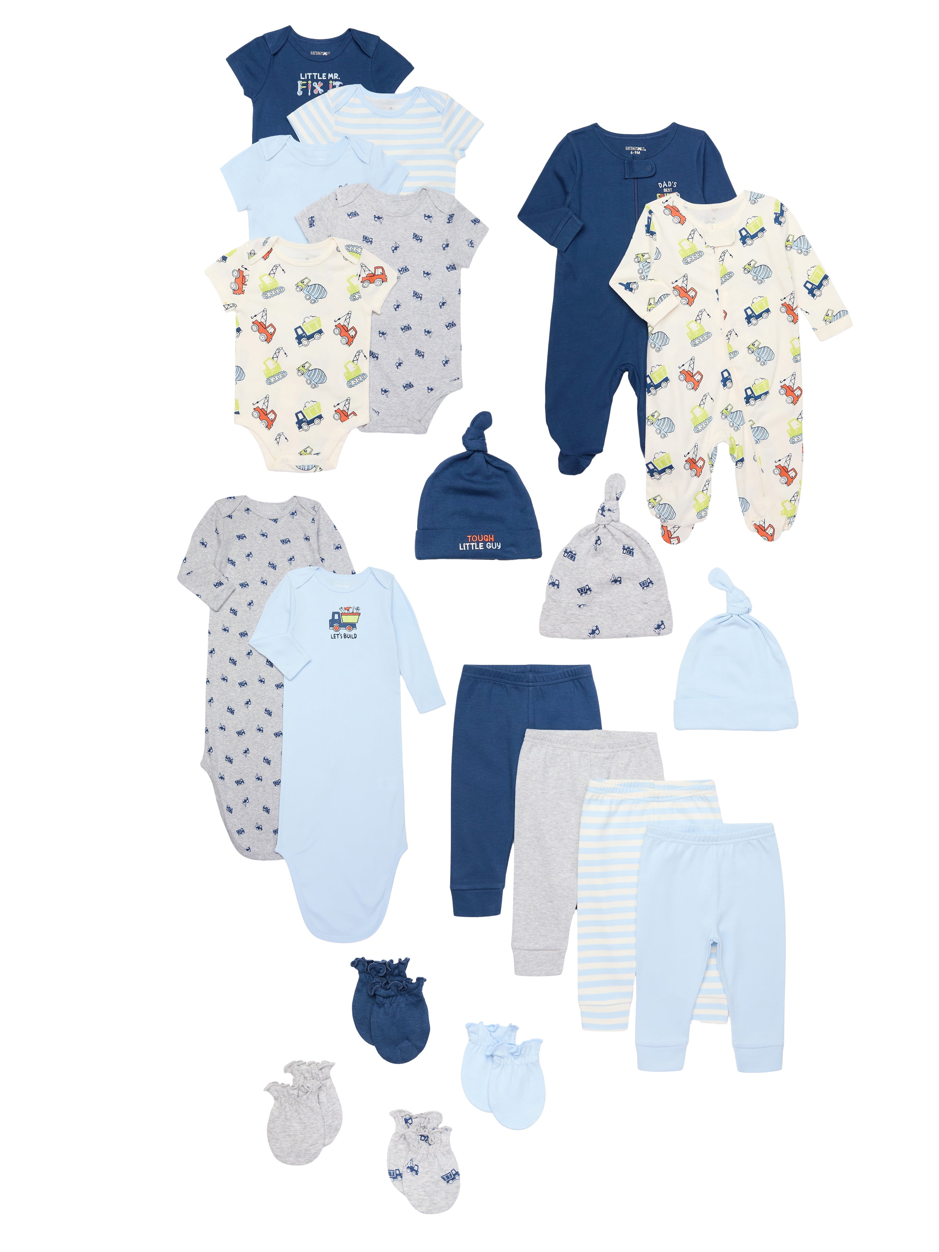 Garanimals Newborn Baby Boys & Girls Cotton Gift Set, Sizes Newborn-6/9 ...