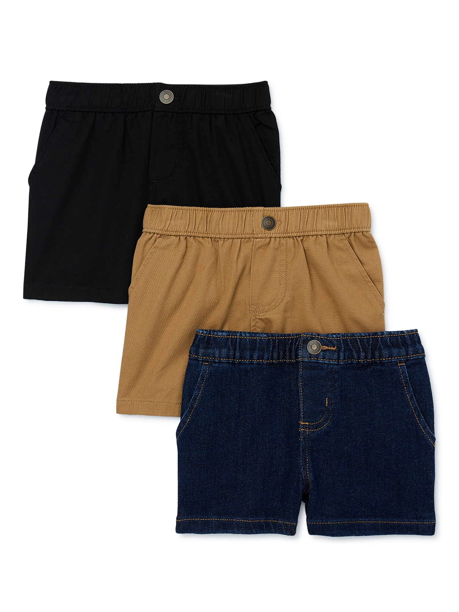 Garanimals Baby Boy Woven Shorts Multipack, 3-Pack, Sizes 0-24 Months ...