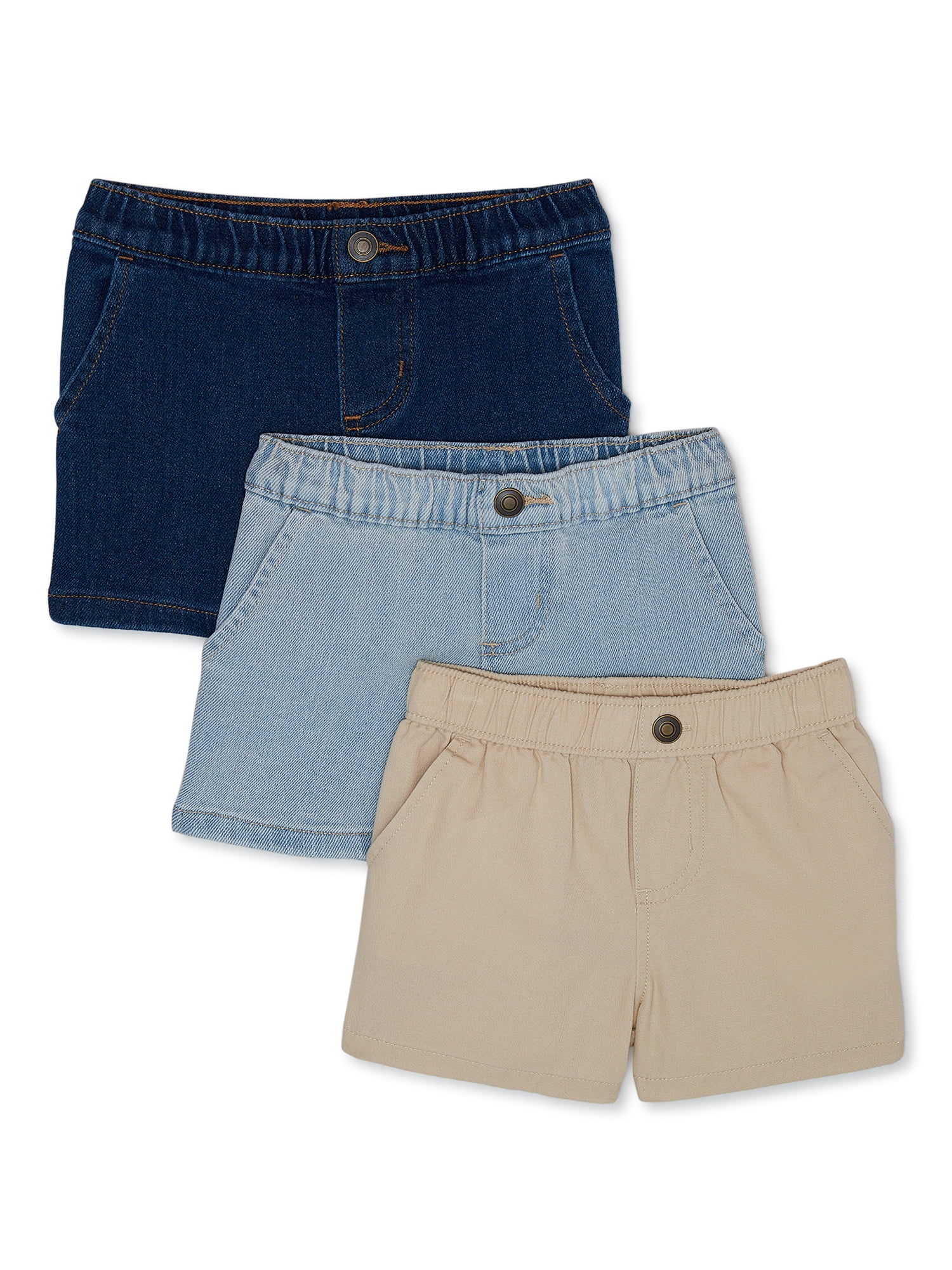 Garanimals Baby Boy Woven Shorts Multipack, 3-Pack, Sizes 0-24 Months ...