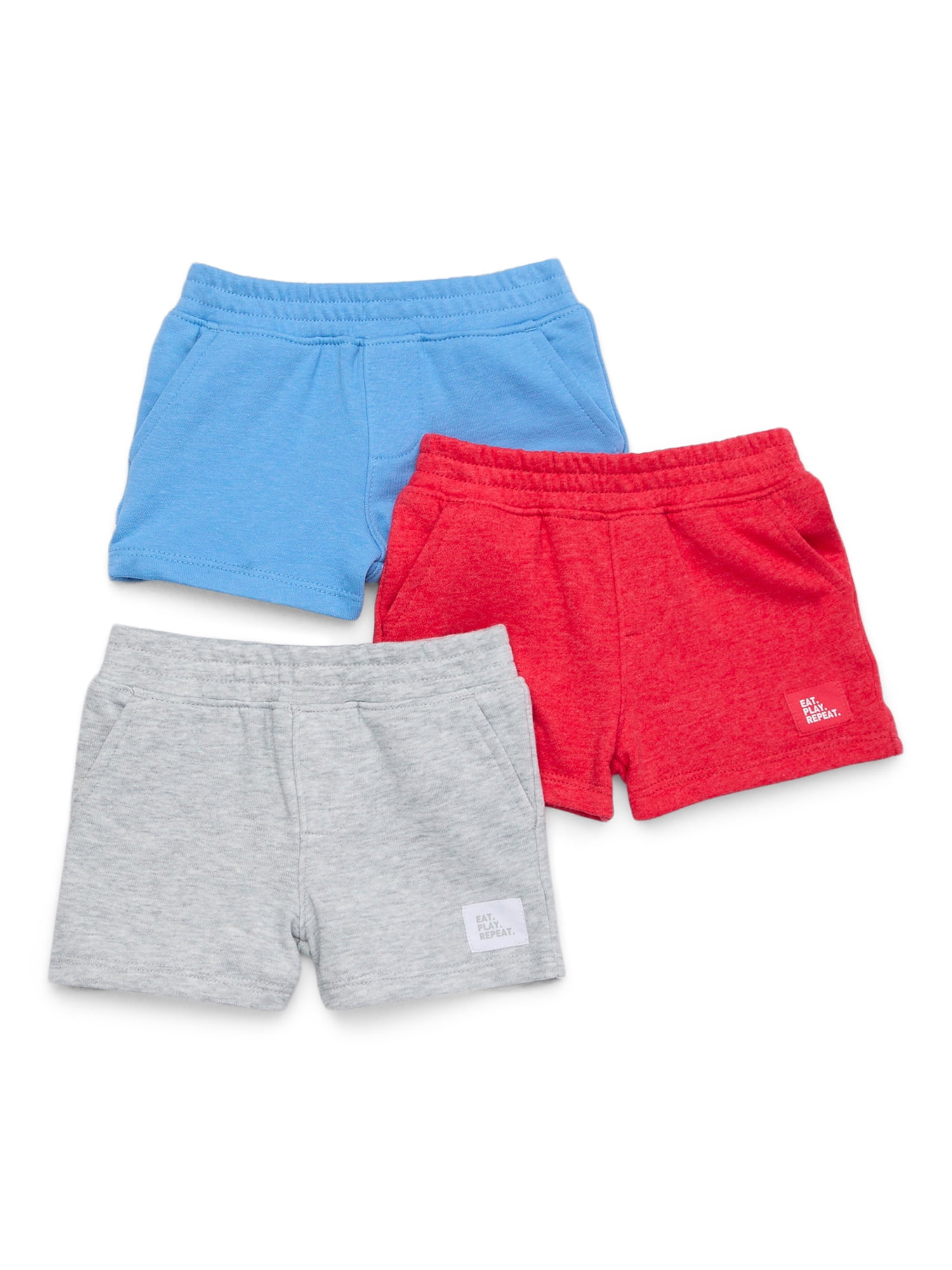 Garanimals Baby Boy French Terry Shorts Multipack, 3-Pack, Sizes 0-24 ...