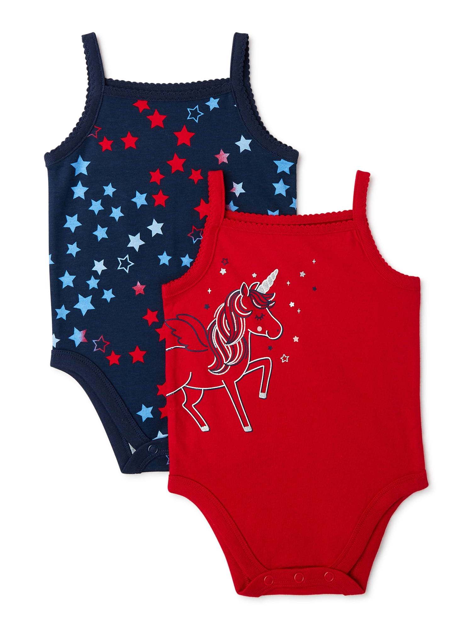 Garanimals Baby Girl Cami Bodysuits, 2-Pack, Sizes 0M-24M - Walmart.com