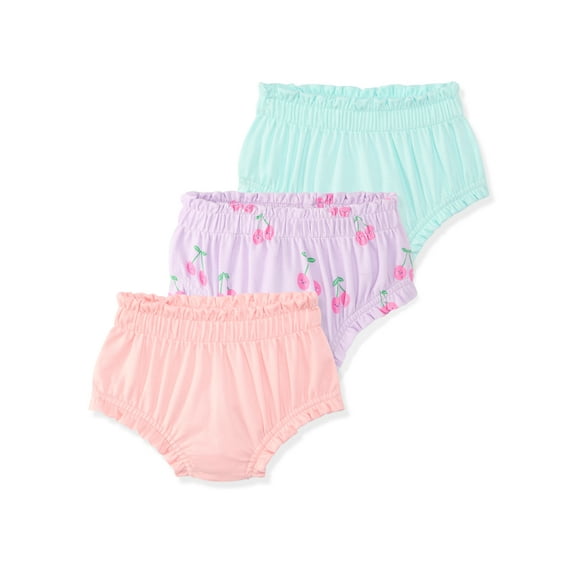 Garanimals Baby Girl Cotton Pull-On Bubble Shorts, Solids & Prints, 3 ...