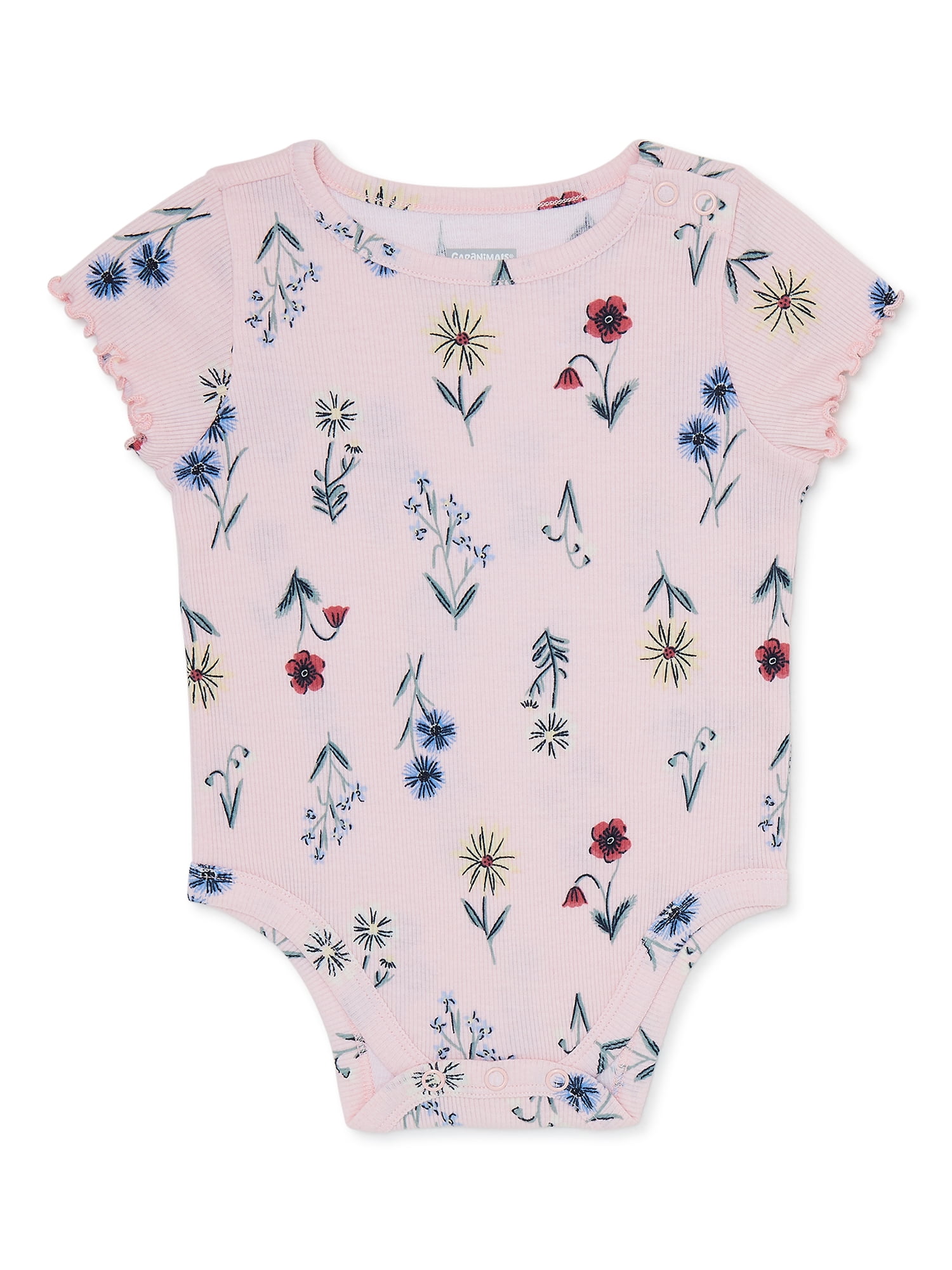 Garanimals Baby Girl Floral Print Bodysuit, Sizes 0-24M - Walmart.com