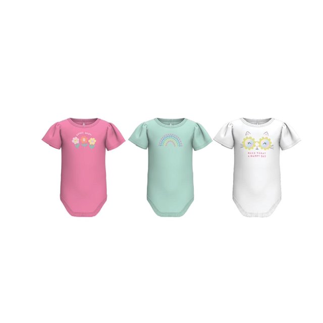 Garanimals Baby Girl Long Sleeve Brushed Jersey Graphic Bodysuits ...