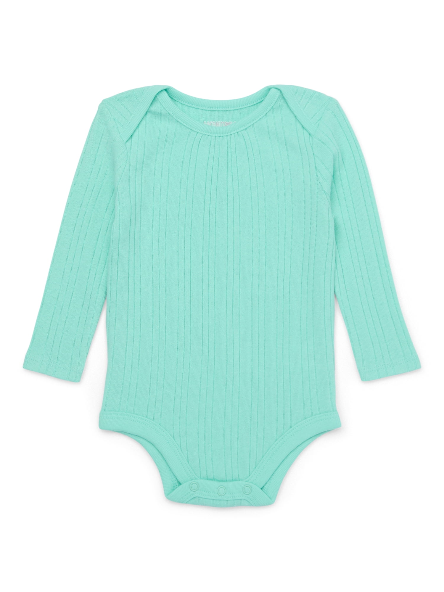 Garanimals Baby Girl Long Sleeve Hacci Rib Bodysuit, Sizes 0-24 Months ...