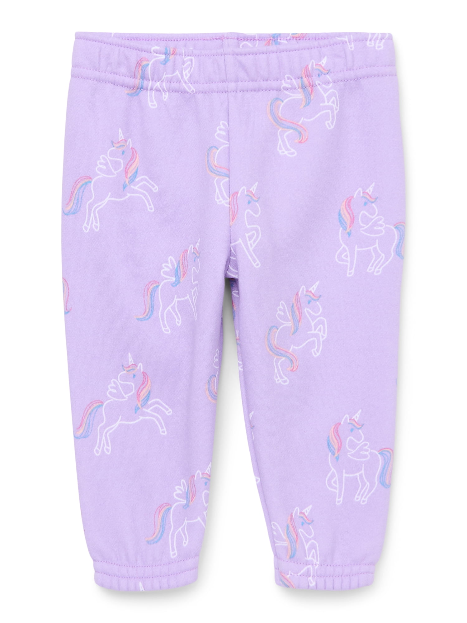 Garanimals Baby Girl Print Fleece Joggers, Sizes 6-/9 Months - 24 ...