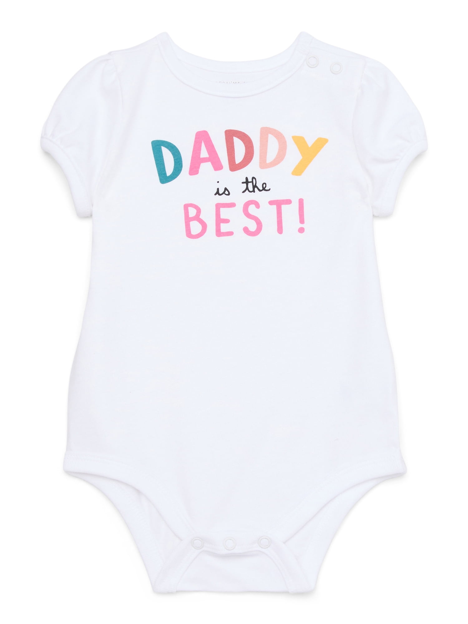 Garanimals Baby Girl Puff Short Sleeve Graphic Bodysuit, Sizes 0-24 ...