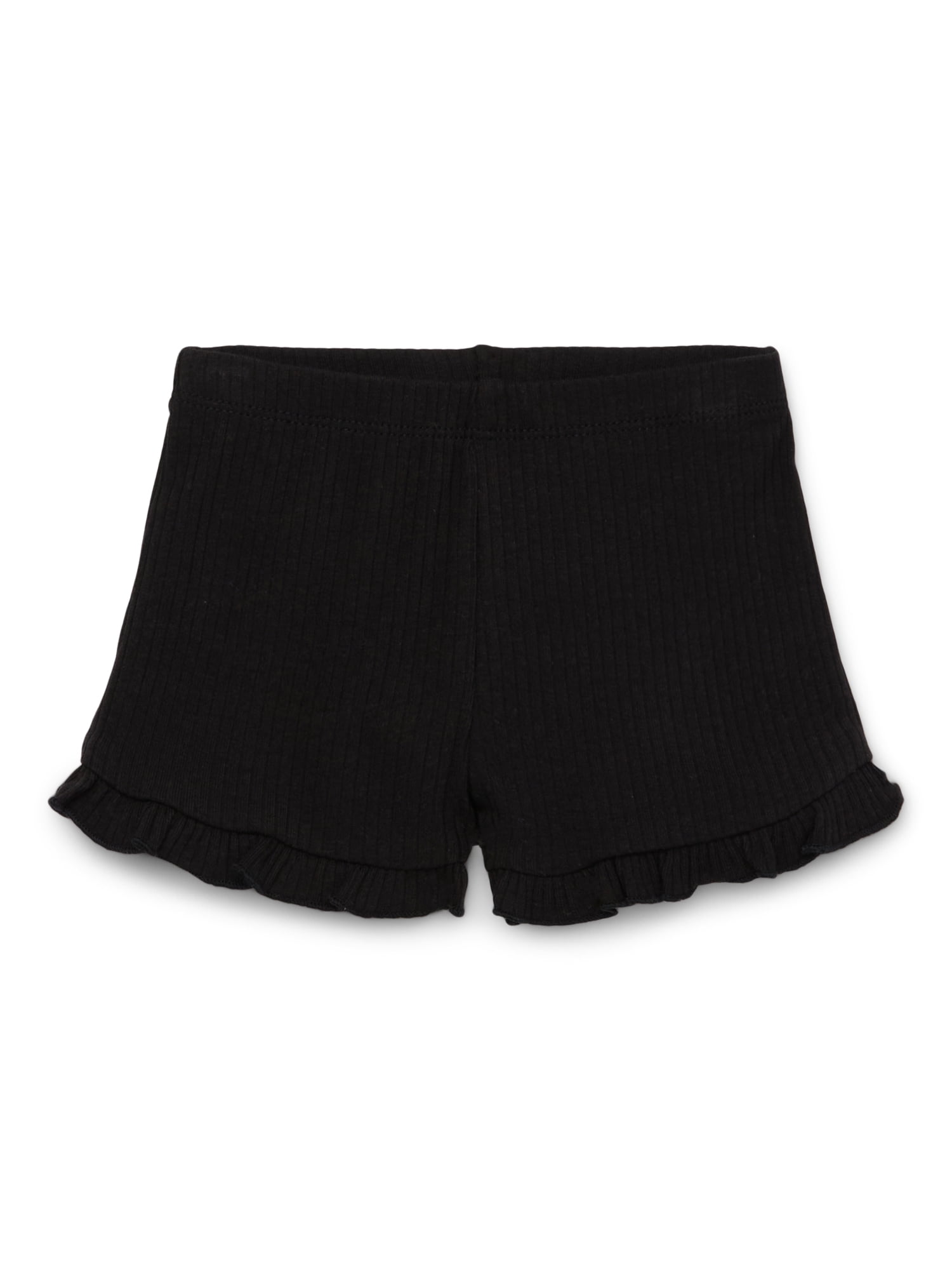Garanimals Baby Girl Rib Ruffle Edge Shorts, Sizes 0-24 Months ...