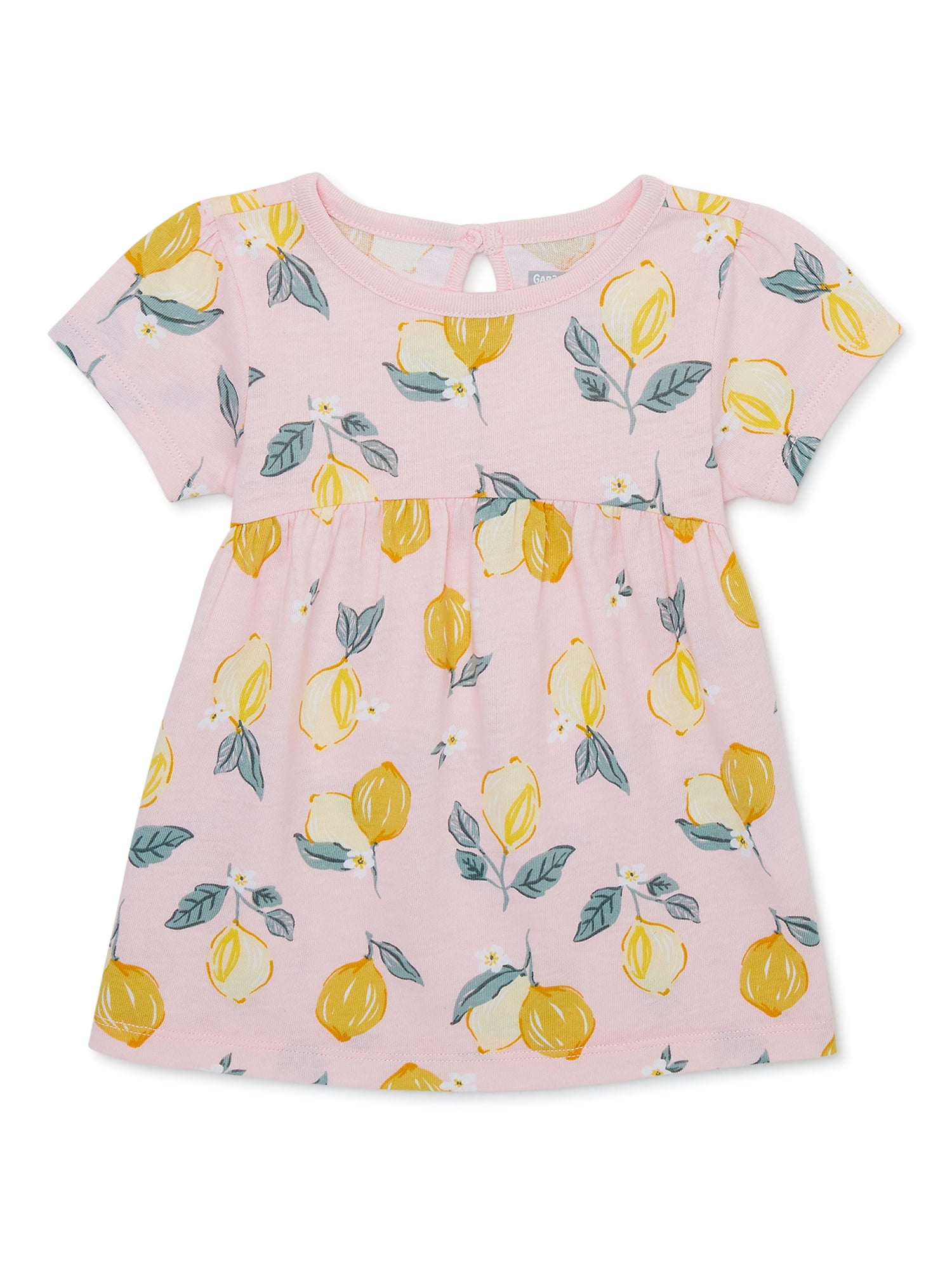 Garanimals Baby Girl Short Sleeve Dress, Colorful Patterns, Sizes 0-24 ...