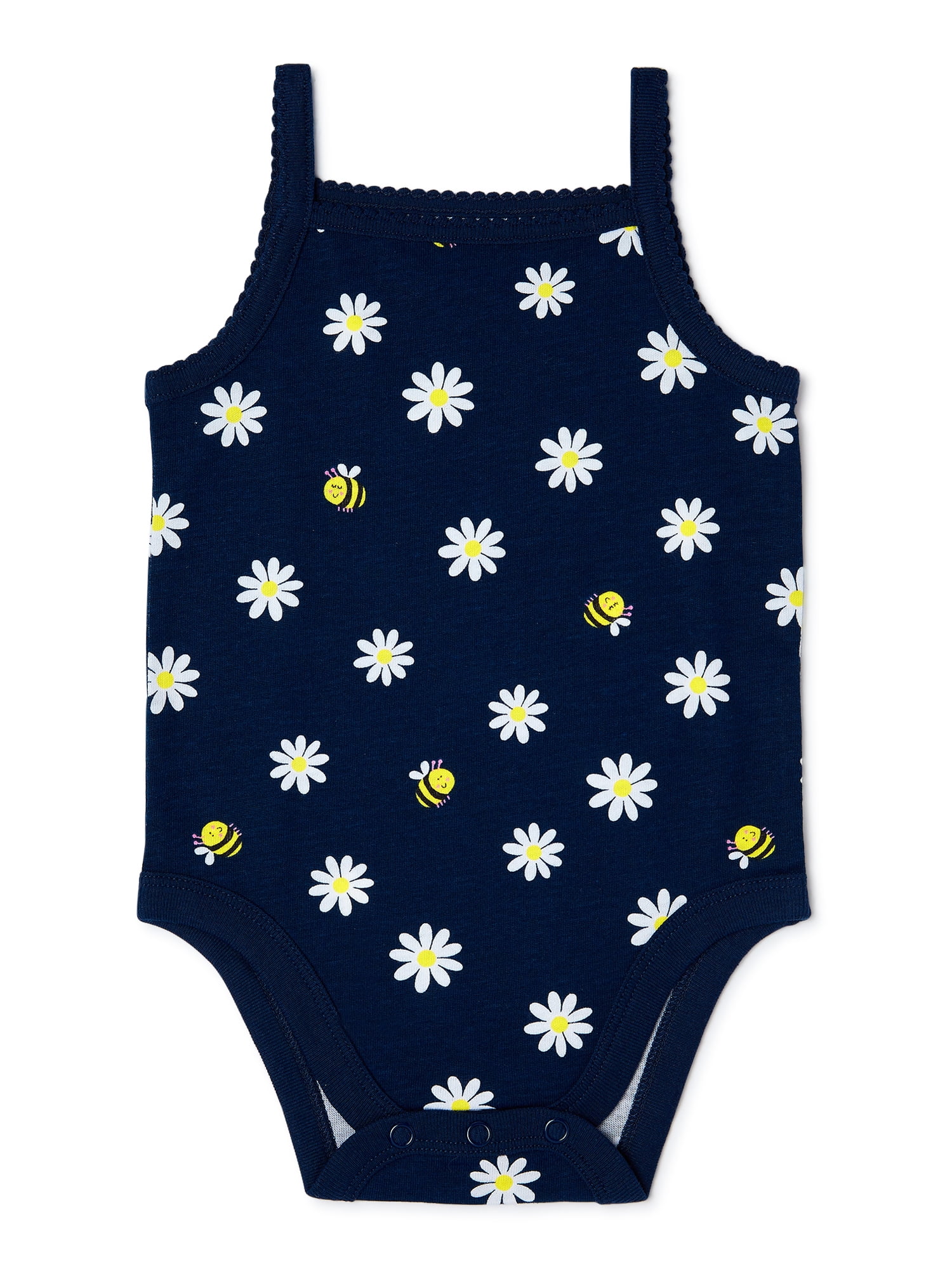 Garanimals Baby Girls' Bees & Daisy Print Cami Bodysuit, 0/3M-24M ...
