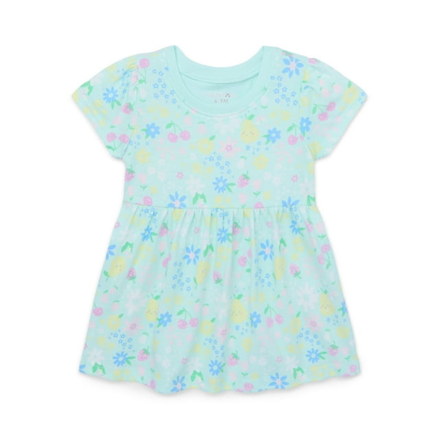 Garanimals Baby Girls Jersey Dress, Sizes 0-24 Months, Soft and Comfy ...