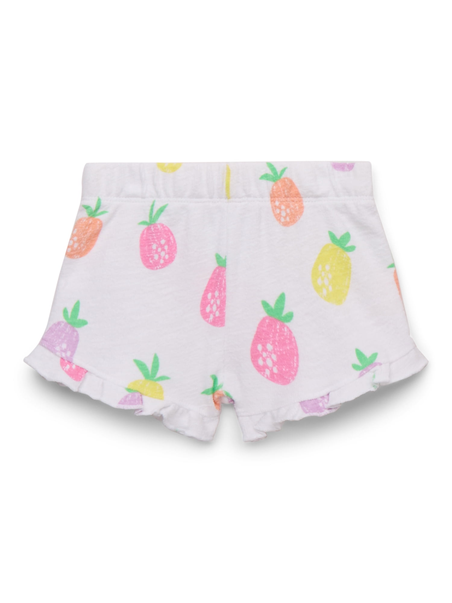 Garanimals Baby Girls Printed Knit Ruffle Shorts, Sizes 0M-24M ...