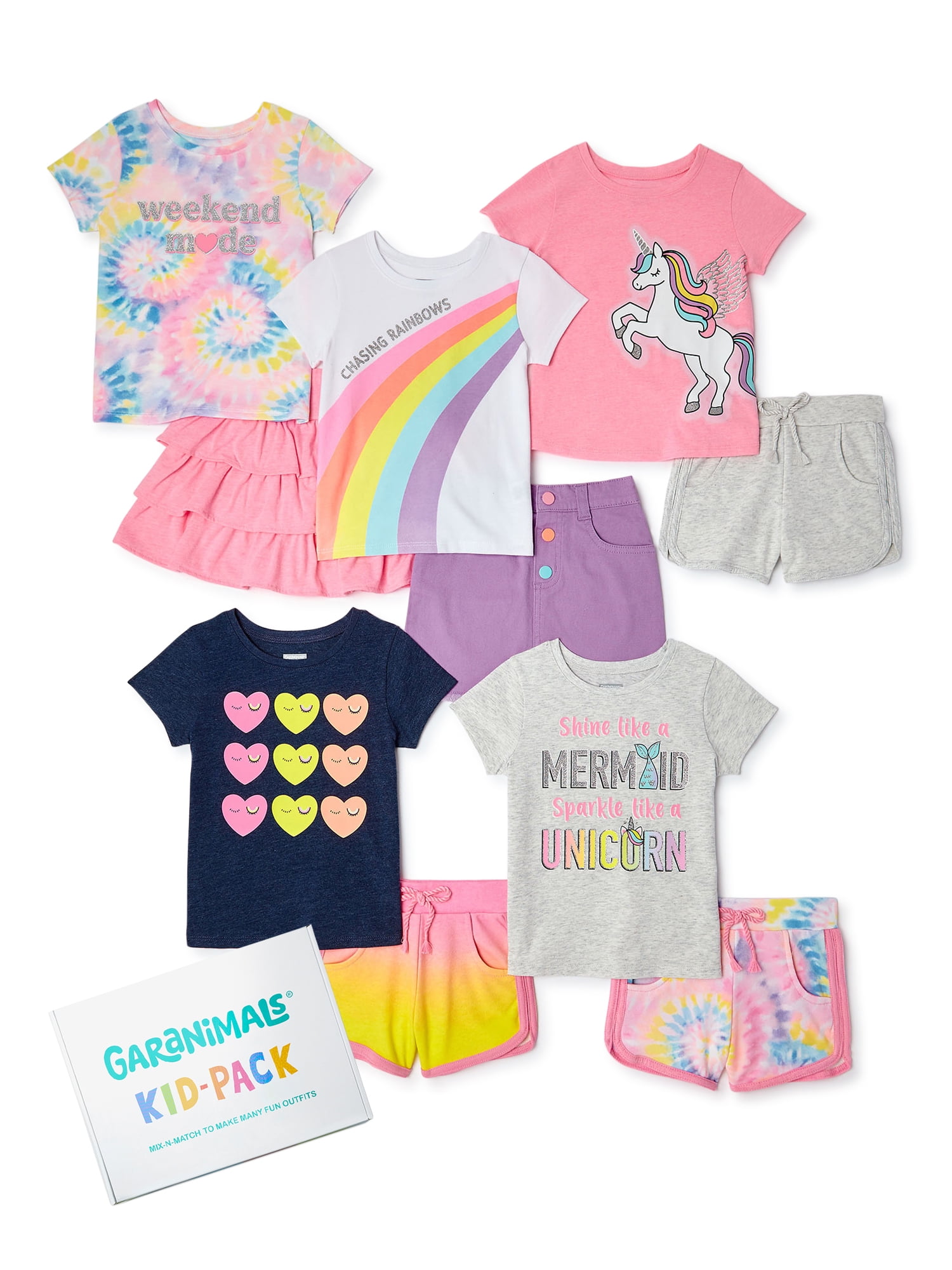 Garanimals Baby & Toddler Girls Unicorn Mix N' Match Kid-Pack Gift Box ...
