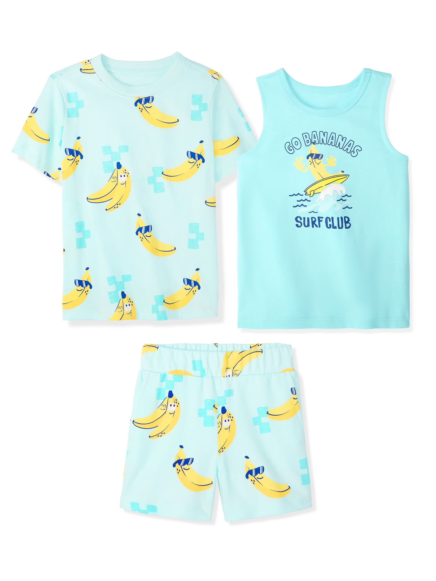 Garanimals Newborn, Baby & Toddler Boy Cotton 3-Piece Set, Graphic T ...