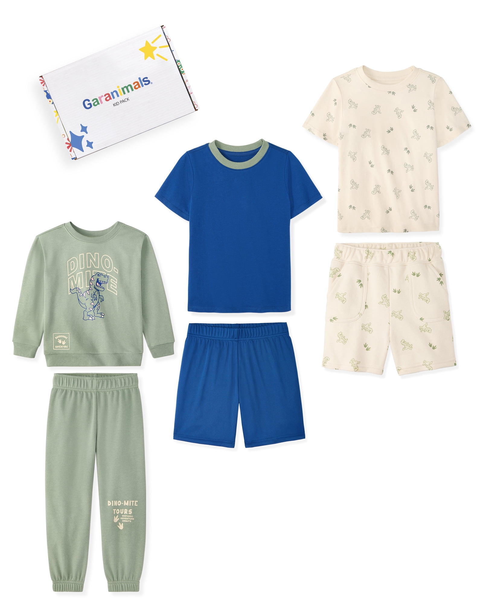Garanimals Newborn, Baby & Toddler Boy Cotton 6-Piece Outfit Sets ...