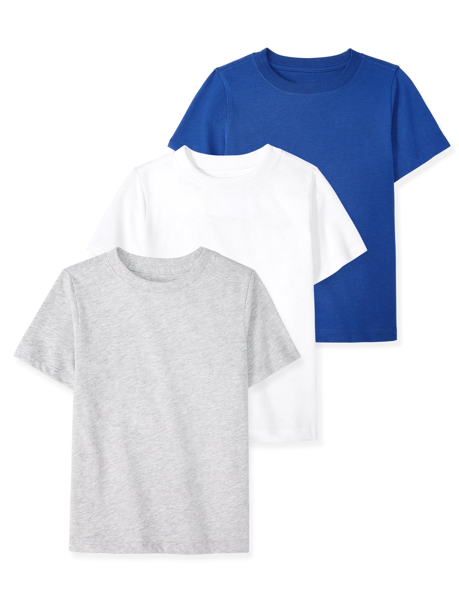 Garanimals Baby & Toddler Boy Cotton Short-Sleeve Solid T-Shirts, 3 ...