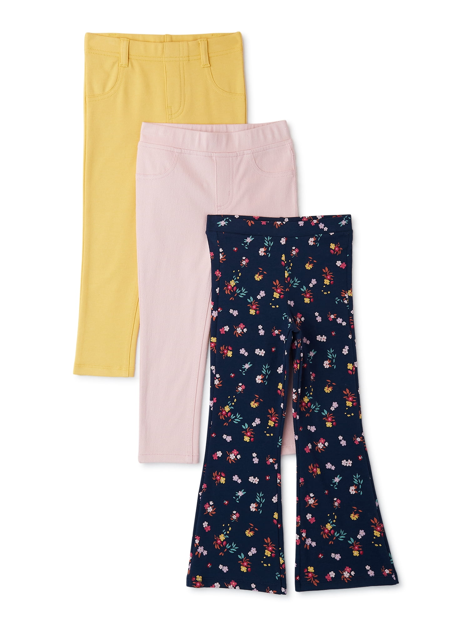 Garanimals Baby and Toddler Girl Pants, 3-Pack, Sizes 12M-5T - Walmart.com