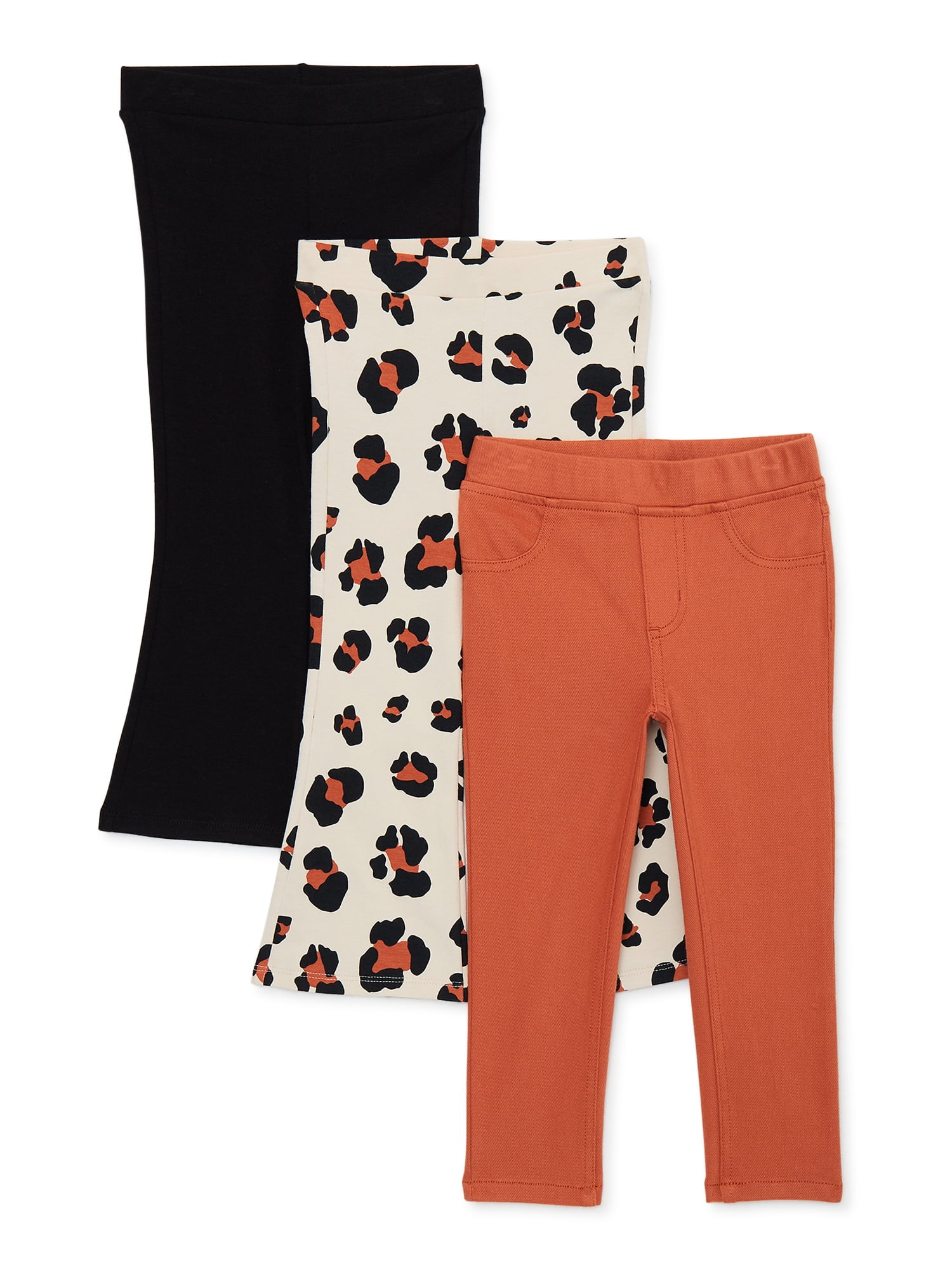 Garanimals Baby and Toddler Girl Pants, 3-Pack, Sizes 12M-5T - Walmart.com