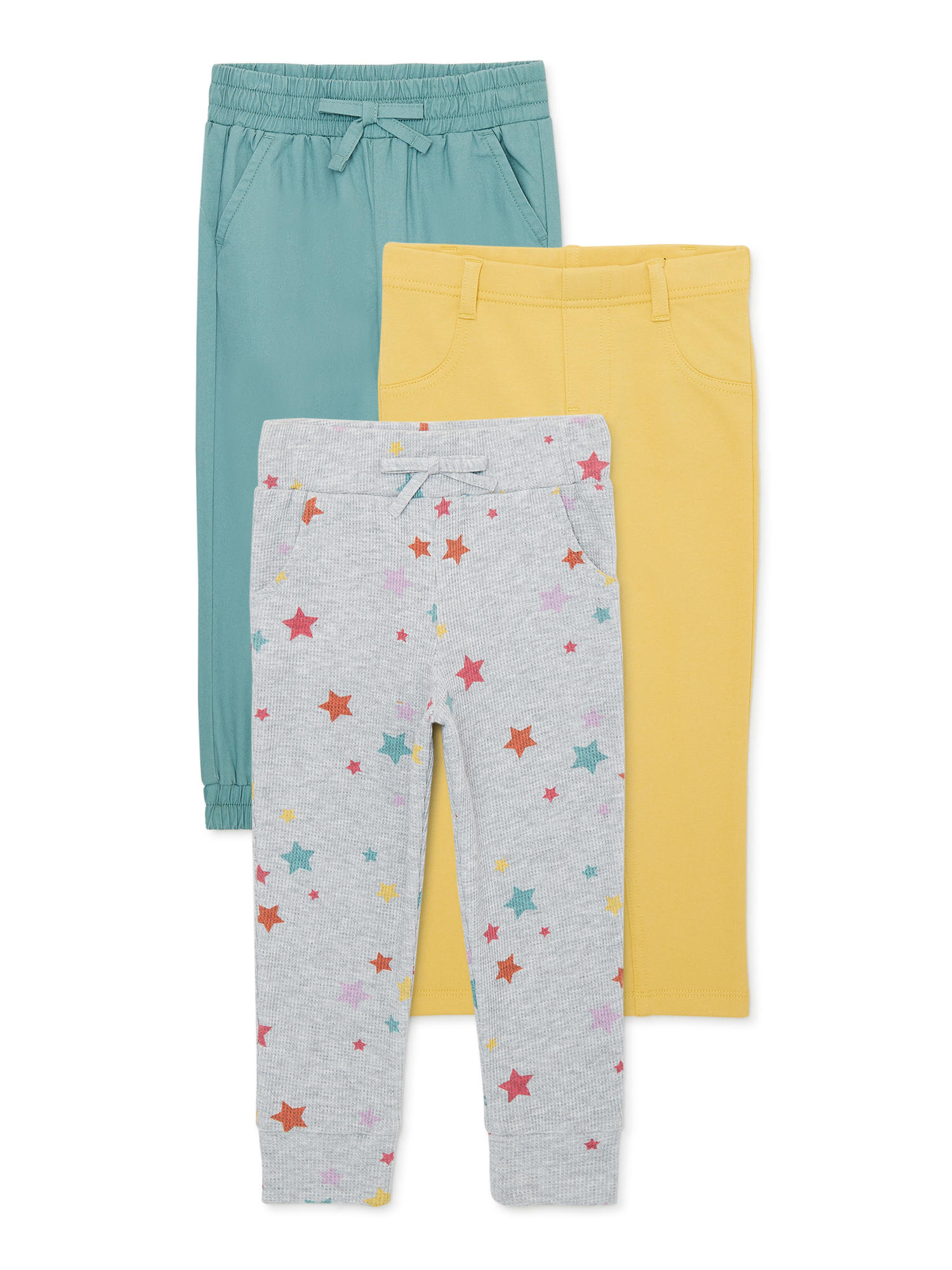 Garanimals Baby and Toddler Girl Pants, 3-Pack, Sizes 12M-5T - Walmart.com